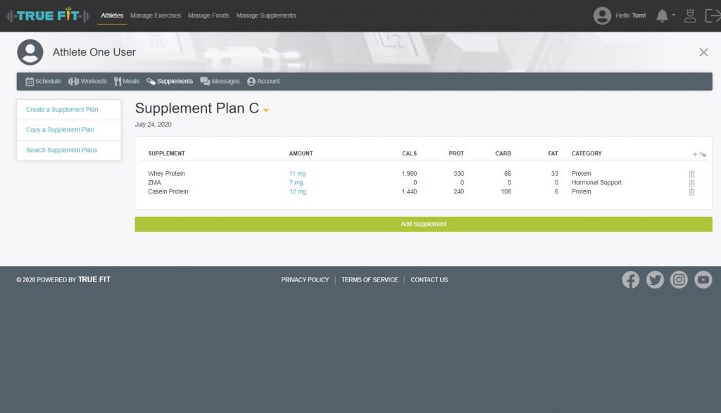 Custom Workout & Meal Plan App | True Fit Training and Nutrition